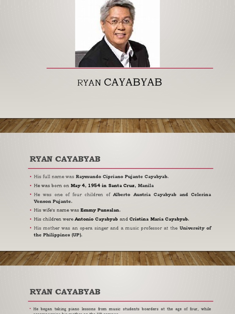 Ryan Cayabyab: Filipino Music Icon | PDF