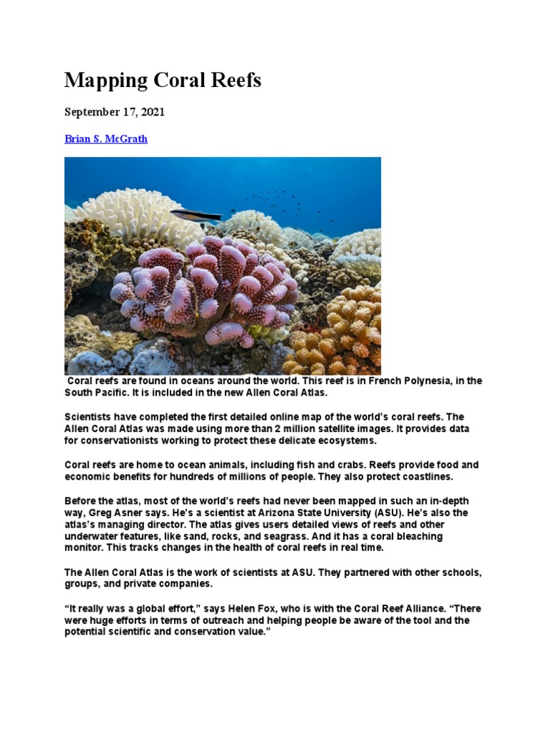 Mapping Coral Reefs | PDF