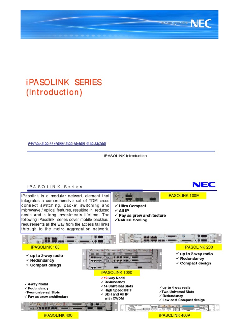 01 iPASO 400-1000 Introduction1 | PDF | Computer Network | Quality Of Service