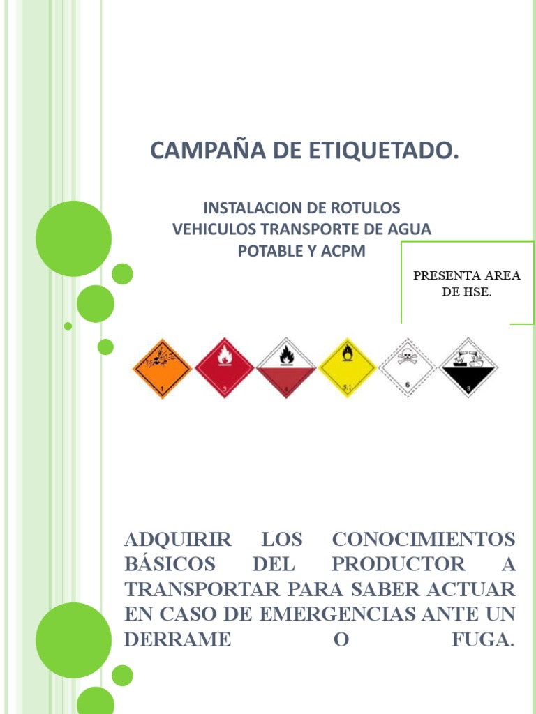 Instalacion de Rotulos Potable-Acpm | PDF