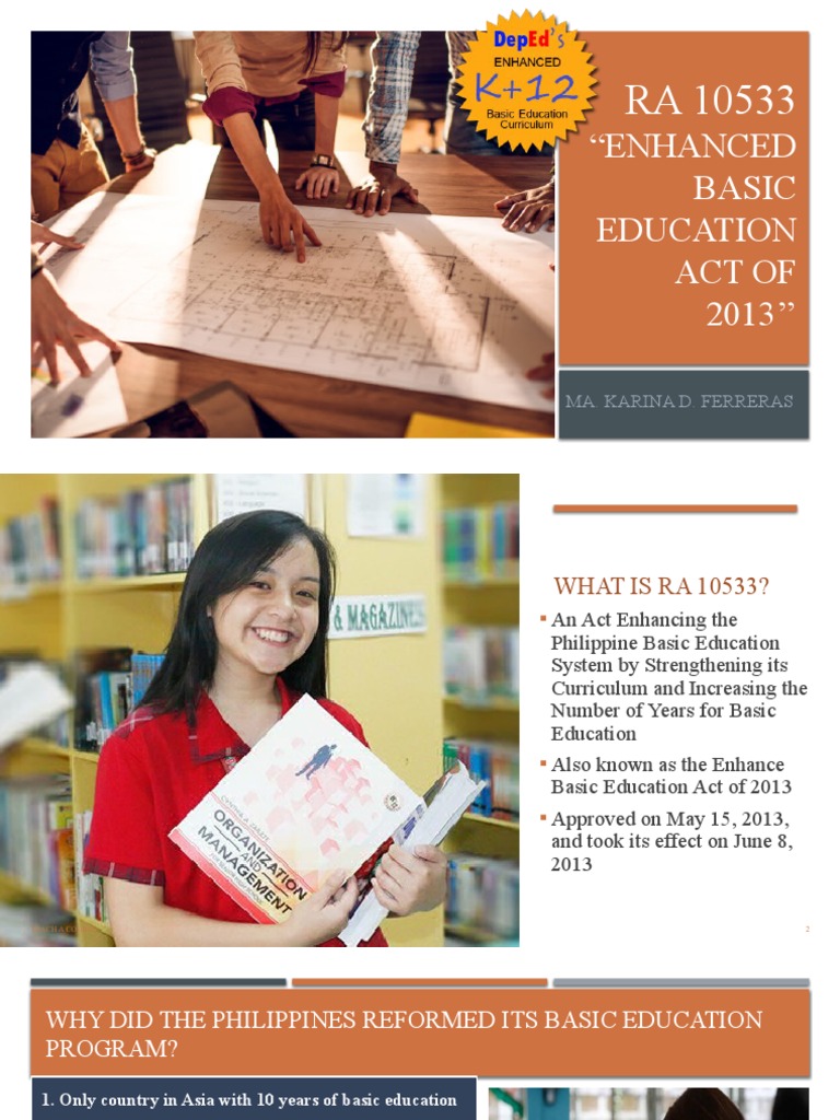 Summary of RA 10533: Education Reform | PDF | Curriculum | Secondary ...