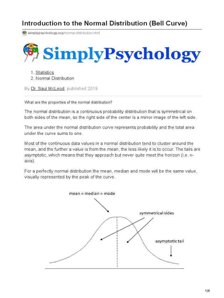 Introduction To The Normal Distribution Bell Curve | PDF | Normal ...