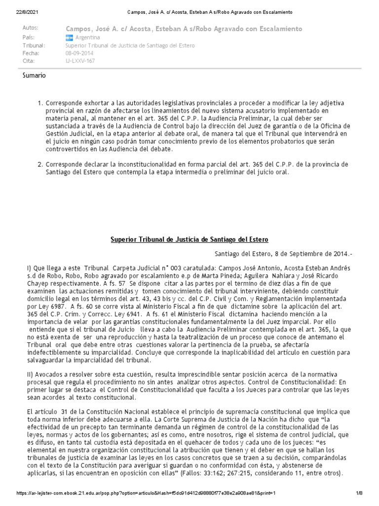 TP1 - Documento Extra | PDF | Procedimiento Criminal | Ley procesal