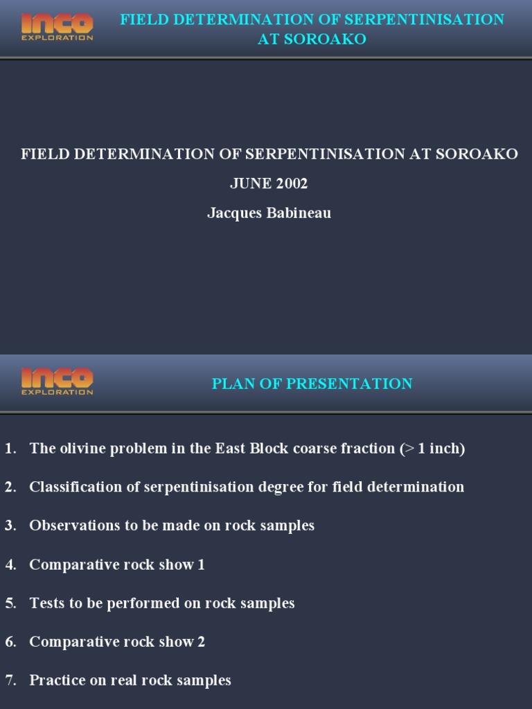Soroako Serpentinisation 16 Oct 03 | PDF | Amorphous Solid | Minerals