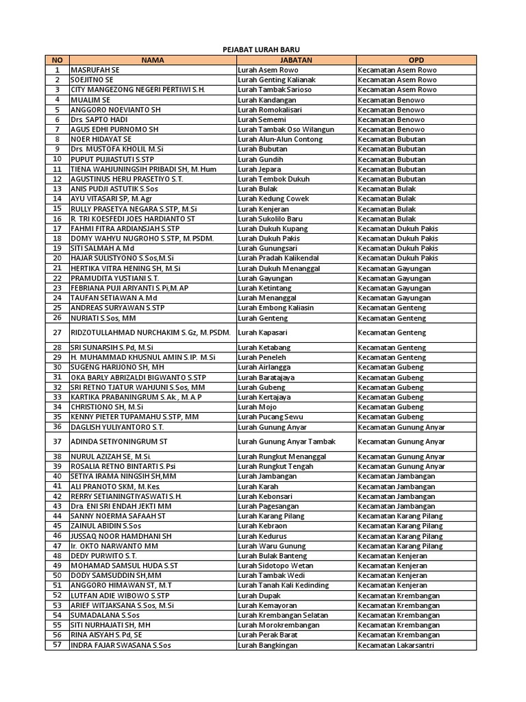 Lurah-Baru 2021 | PDF