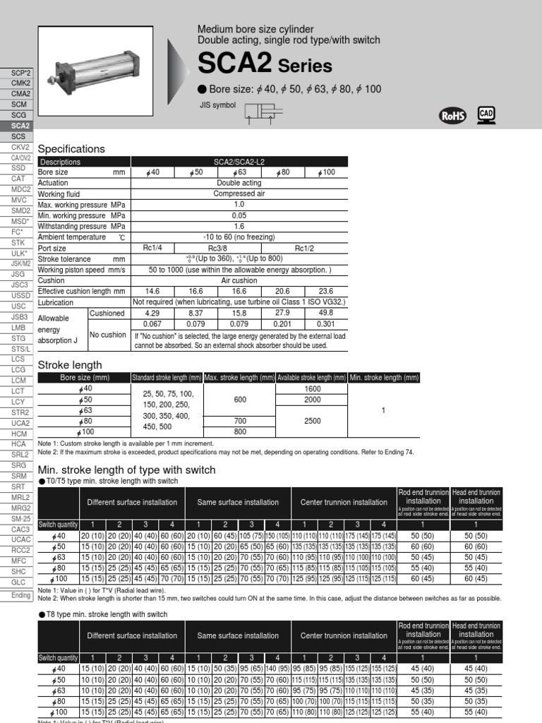 CKD Cylinder SCA2 >>> นิวเมติก | PDF | Relay | Bipolar Junction Transistor