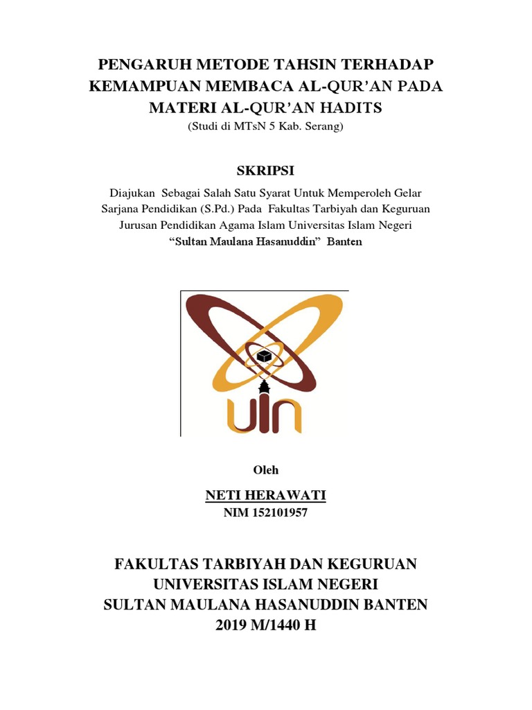 Cover Skripsi | PDF