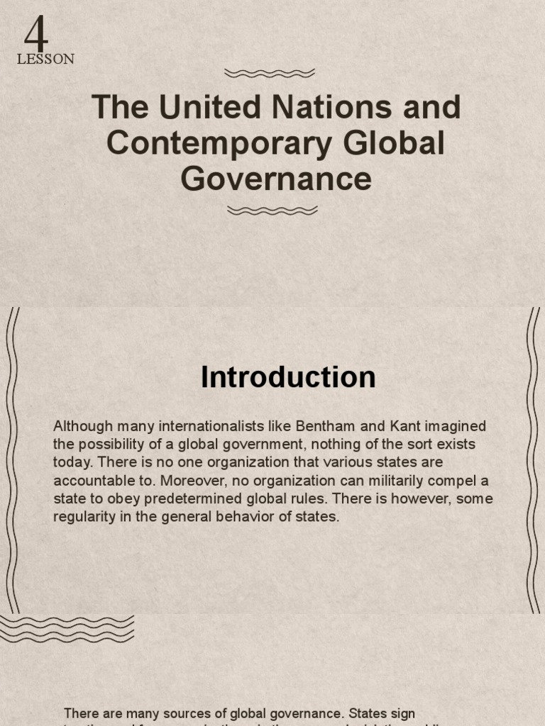 The United Nations and Contemporary Global Governance: Powers and ...