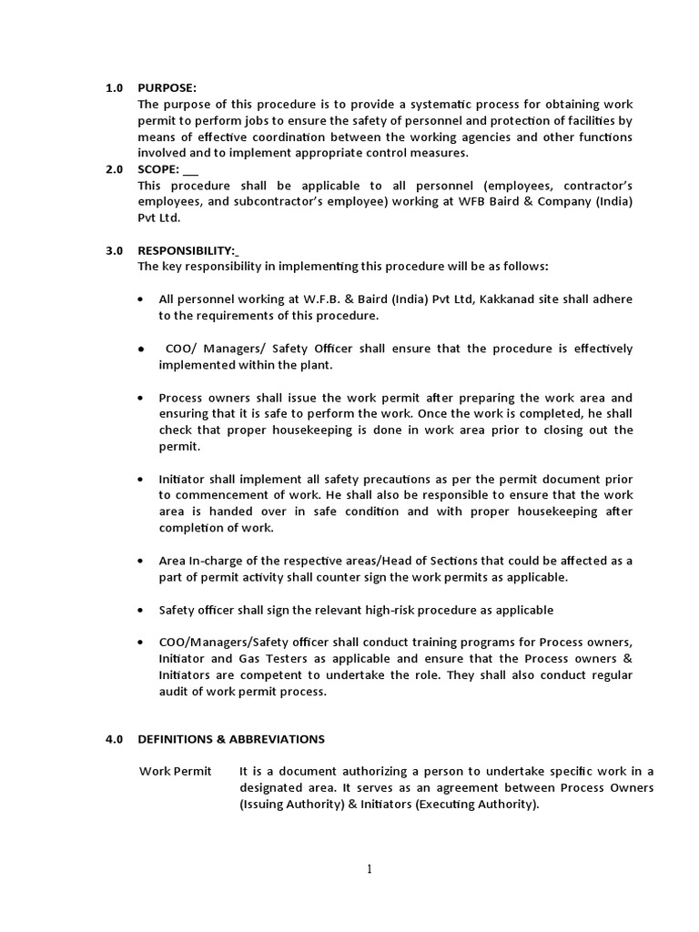 Work Permit System Project Report | PDF