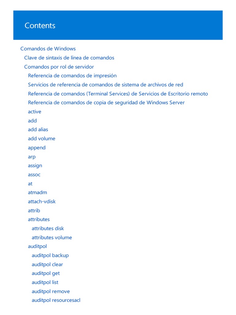 Comandos de Windows | PDF | File Transfer Protocol | File System