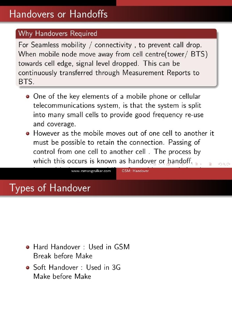 HANDOVER and SECURITY | PDF