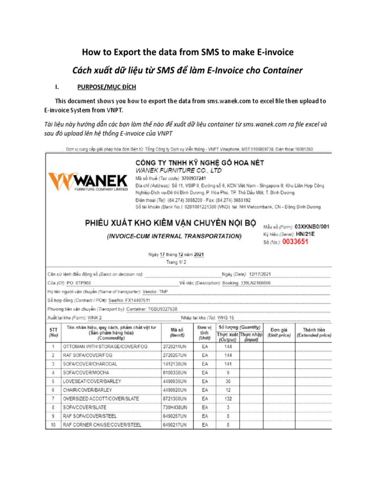 E-Invoice Data List | PDF