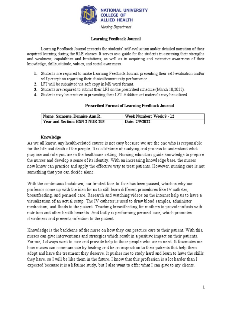 LFJ Format | PDF | Nursing | Health Care