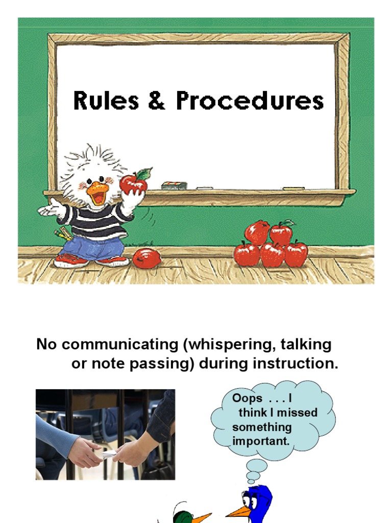 Powerpoint Classroom Rules Procedures - PPT - Read-Only | PDF ...