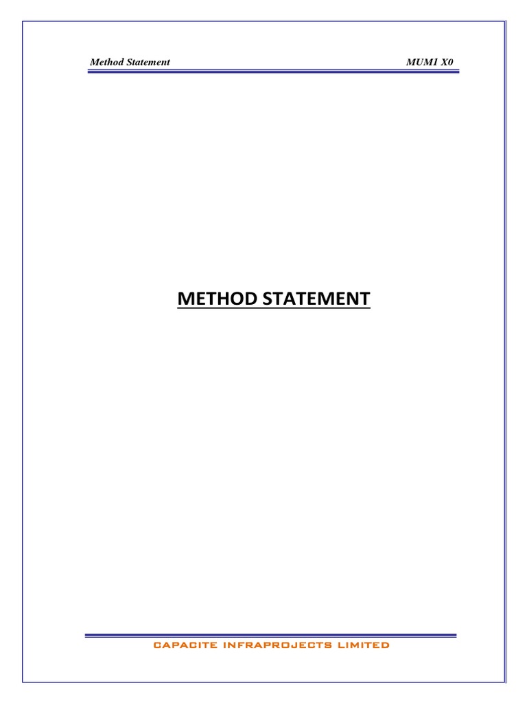 Method Statement - Mum1X0 - R | PDF | Building Engineering | Composite ...