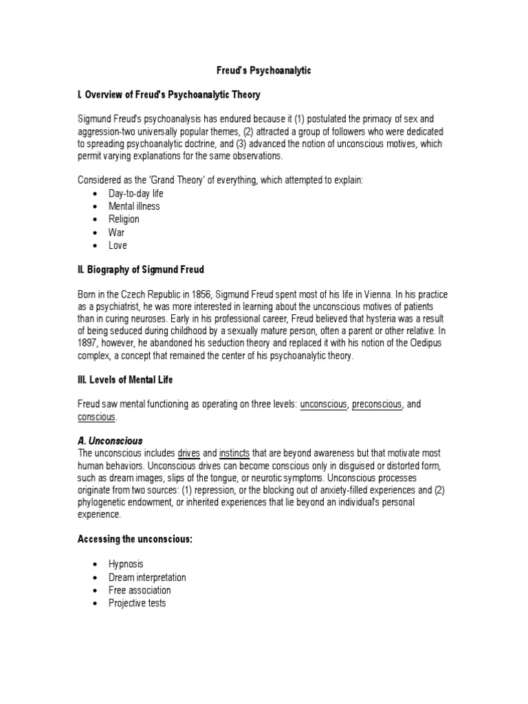 1 Sigmund Freud-Psychoanalysis | PDF | Id | Sigmund Freud