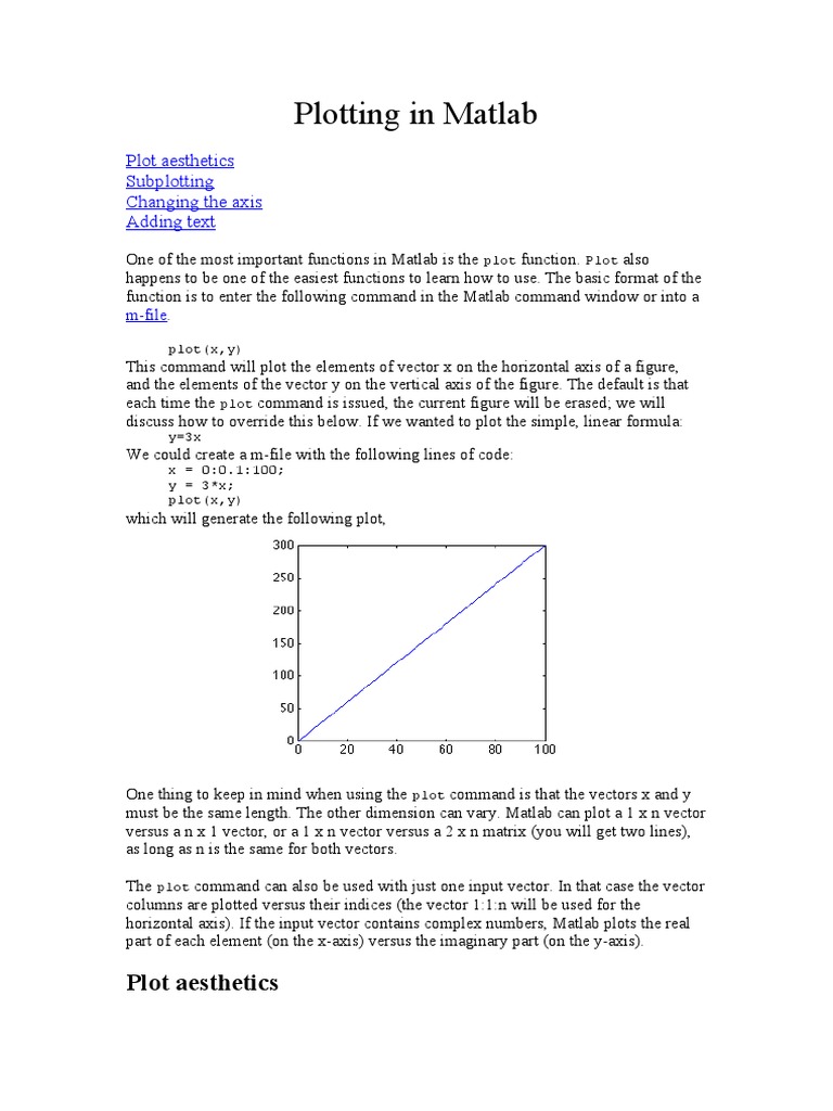 Plotting in Matlab: Plot Aesthetics | PDF | Trigonometric Functions | Sine