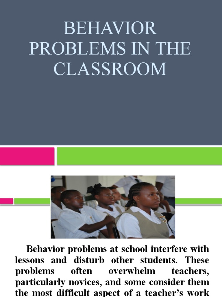 Behavior Problems in The Classroom | PDF | Mental Disorder | Classroom