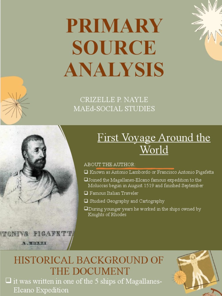 Primary Source Analysis: Crizelle P. Nayle Maed-Social Studies | PDF ...