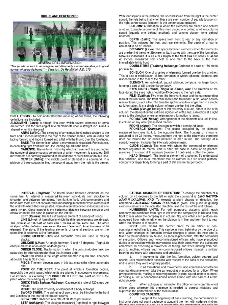 Drills and Ceremonies | PDF | Company (Military Unit) | Military