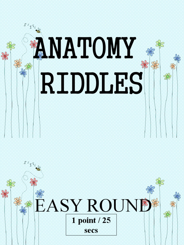 Anatomy Riddles | PDF | Foot
