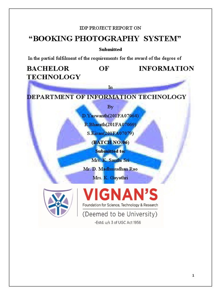 Idp Project Batch - 6 | PDF | Databases | Information Technology