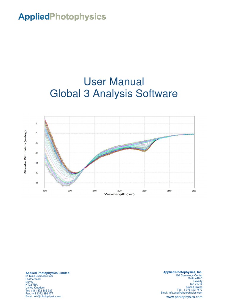 Global 3 User Manual | PDF | License | Absorbance