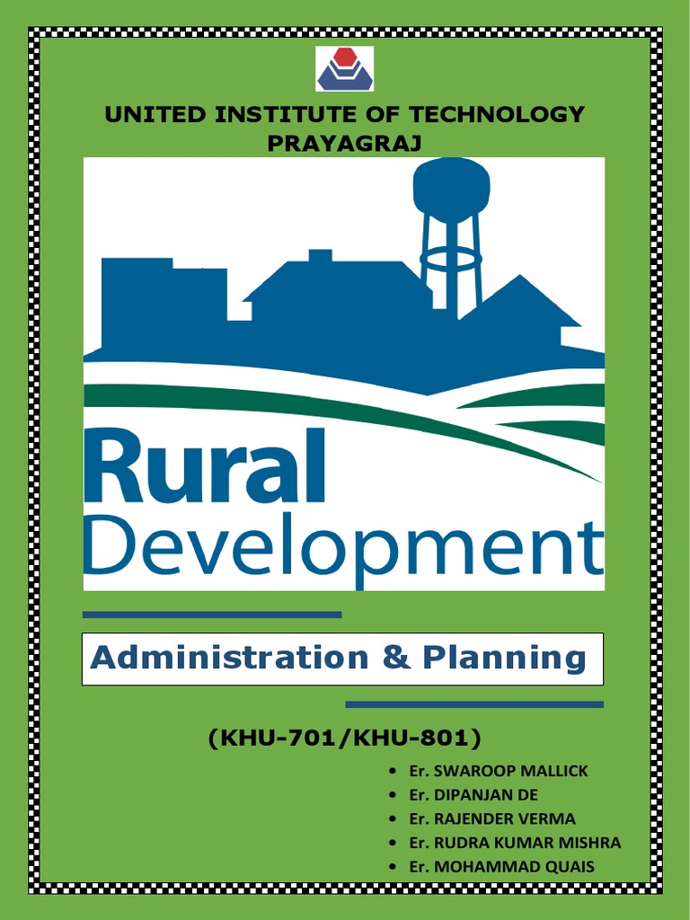 Rural Development - Administration & Planning | Download Free PDF ...