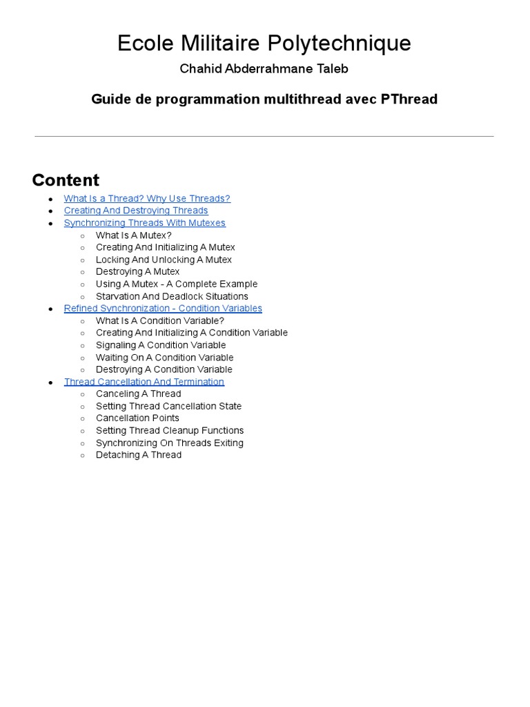TP Posix | PDF | Subroutine | Thread (Computing)