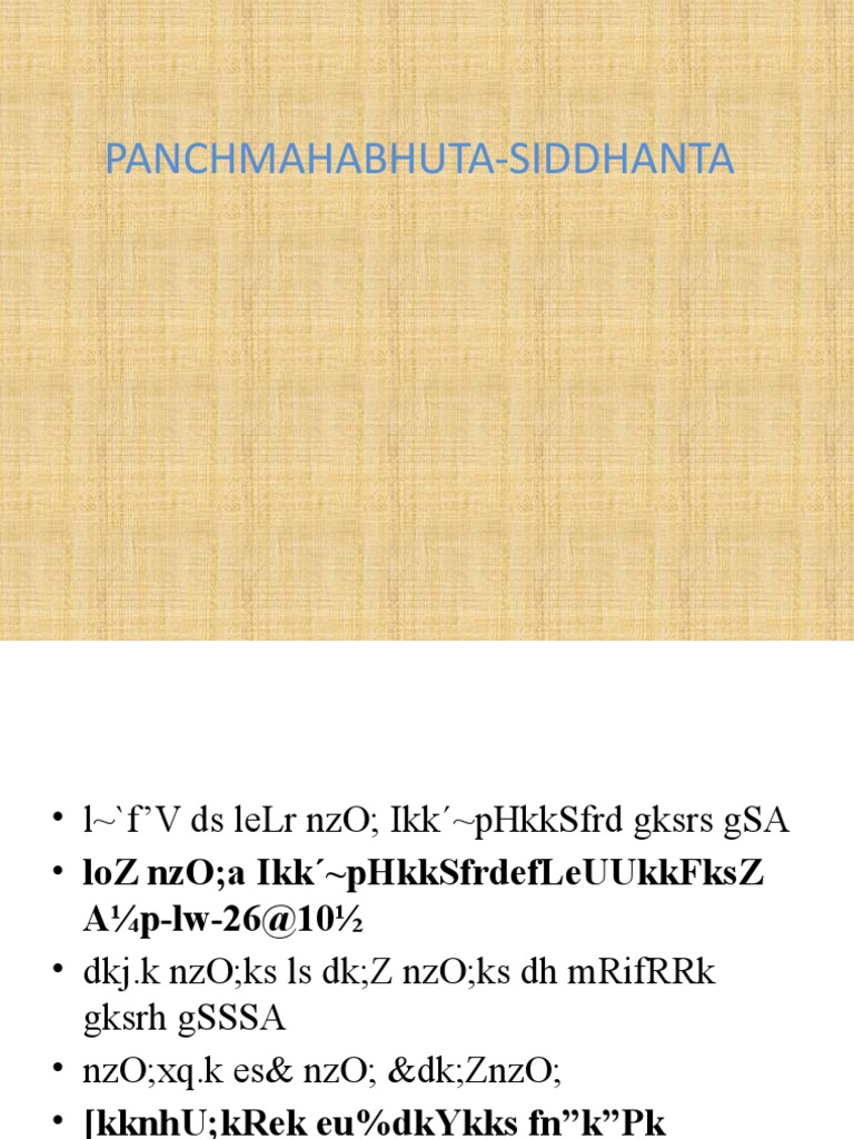 Panch Maha Bhuta | PDF | Indian Philosophy | Jain Philosophical Concepts