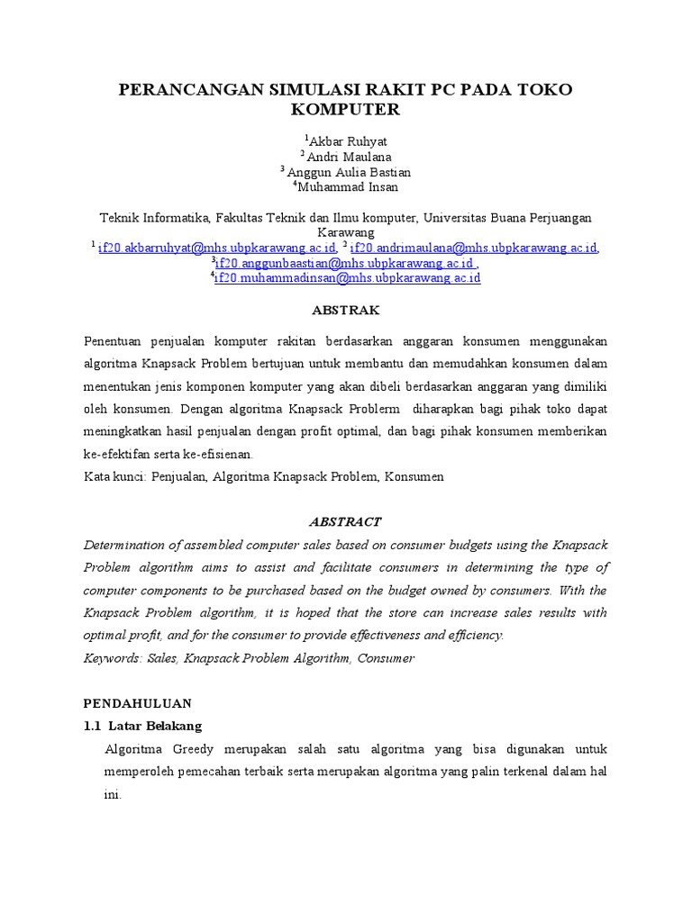 Laporan Tugas Akhir Kelompok 4 | PDF
