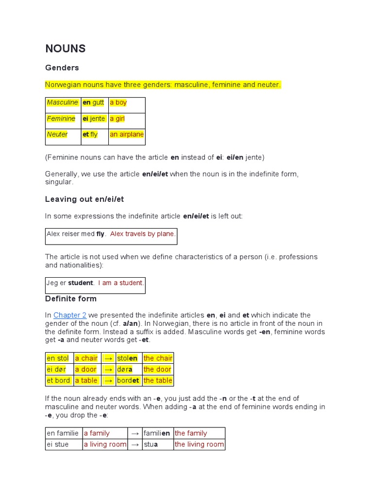 Articles and Genitive | PDF | Grammatical Gender | Noun