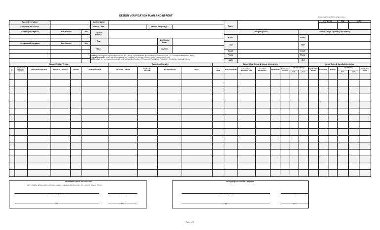 Design Verification Plan and Report: Copies Must Be Verified For ...