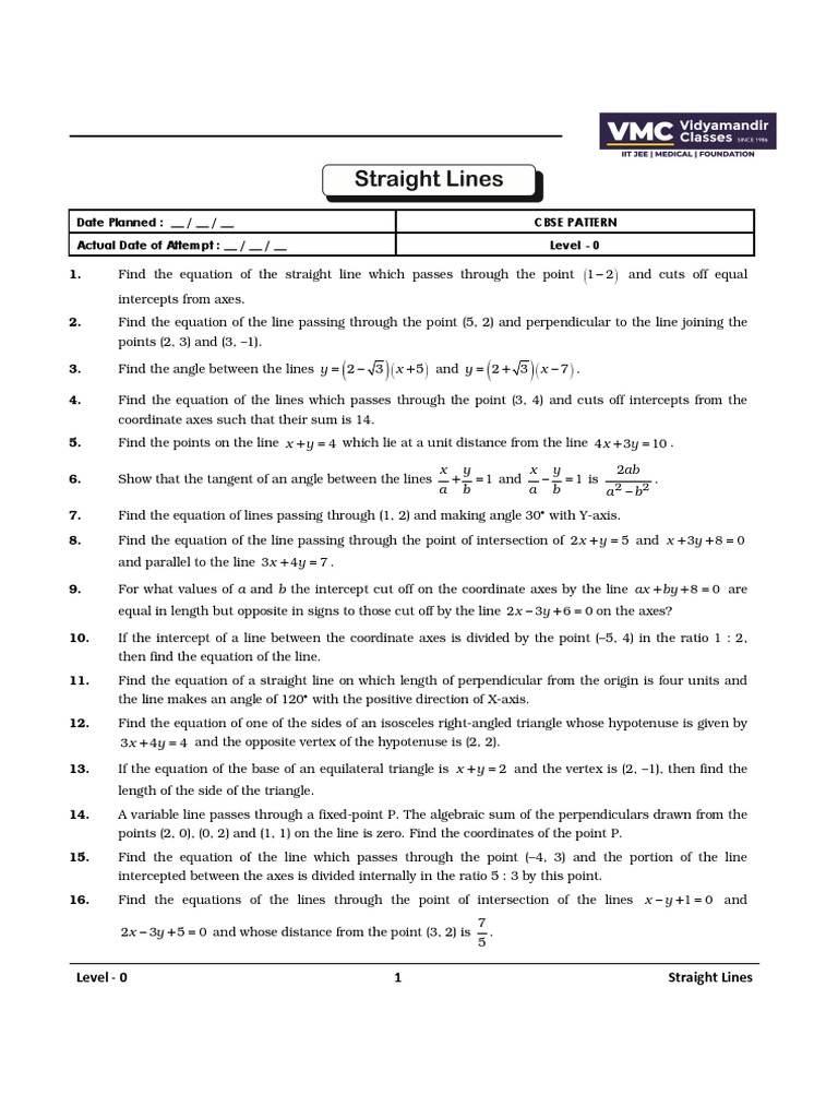 Straight Lines - Workbook | PDF | Triangle | Geometric Shapes