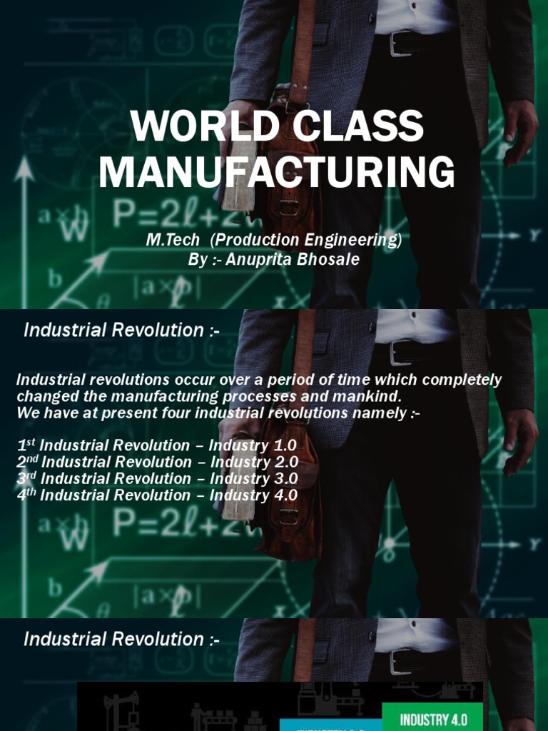 World Class Manufacturing: M.Tech (Production Engineering) By:-Anuprita ...