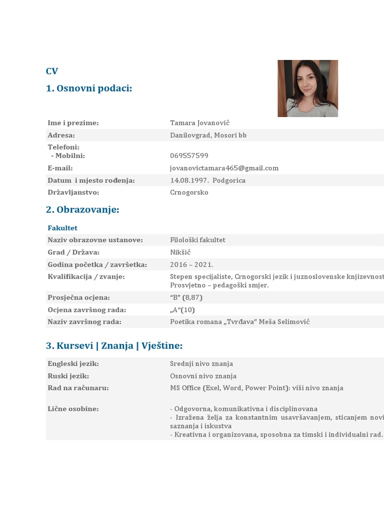 CV Blanko 2 | PDF