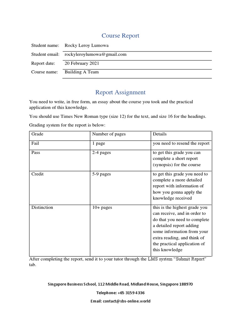 Course Report - Building A Team | PDF | Recruitment | Interview