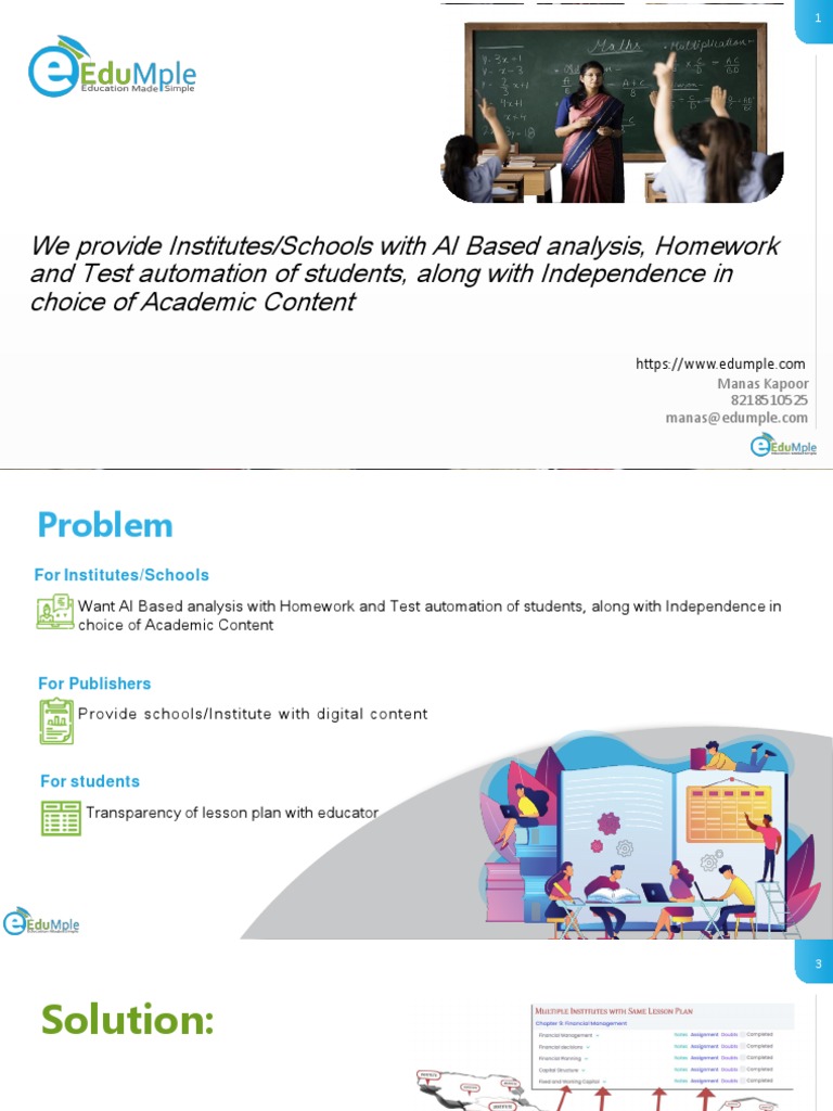 AI-Powered Education Solutions for Schools | PDF | Lesson Plan | Business