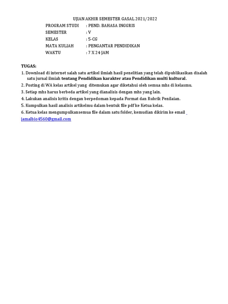 Format Dan Rubrik Analisis Kritis | PDF