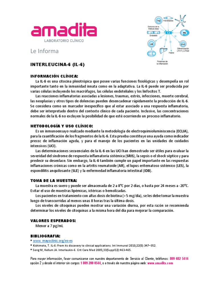 Interleucina-6: Rol y Aplicaciones Clínicas | PDF | Inflamación ...