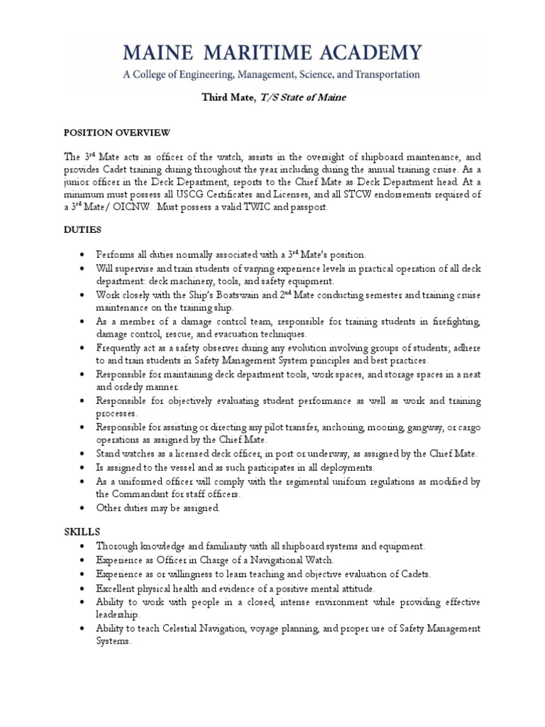 Third Mate TSSOM | PDF | Water Transport | Shipping