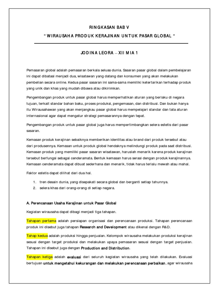 Ringkasan Bab V | PDF