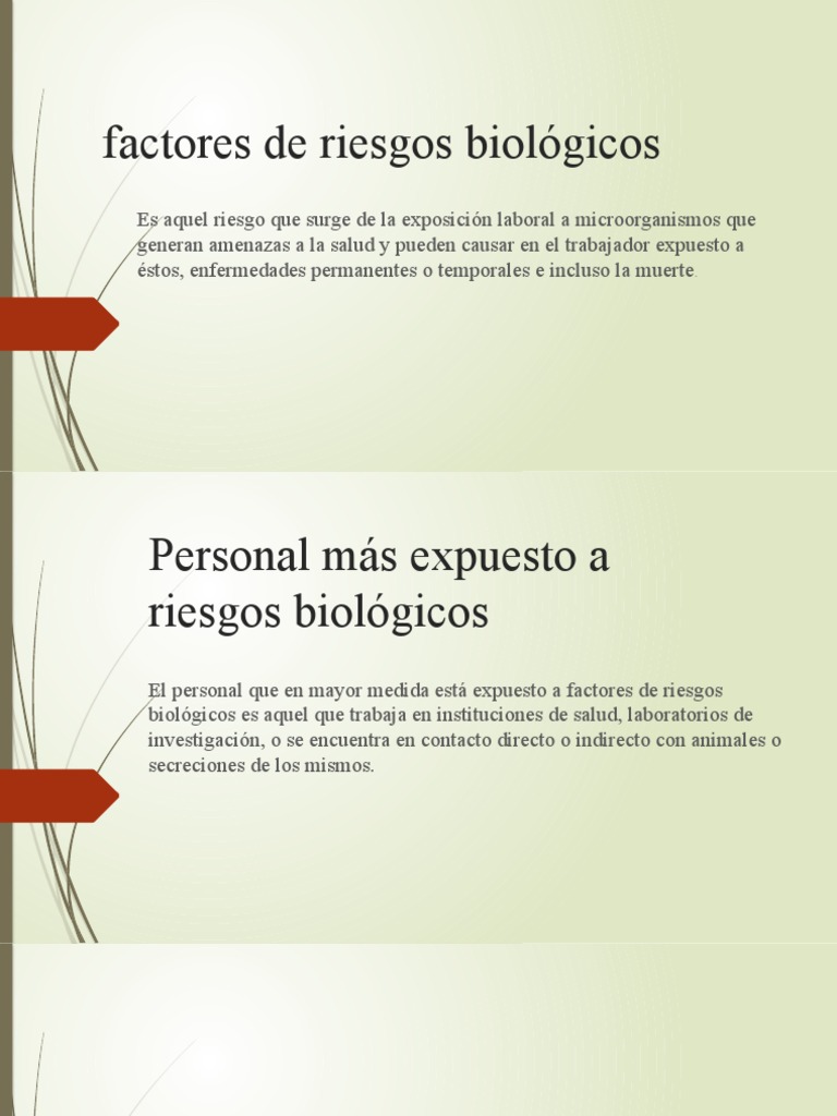 Factores de Riesgos Biológicos | PDF