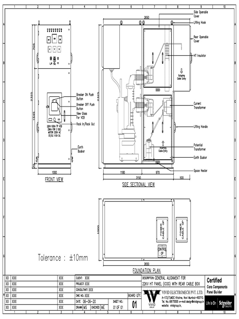22kv HT Panel (Icog) With Rear Cable Box | PDF