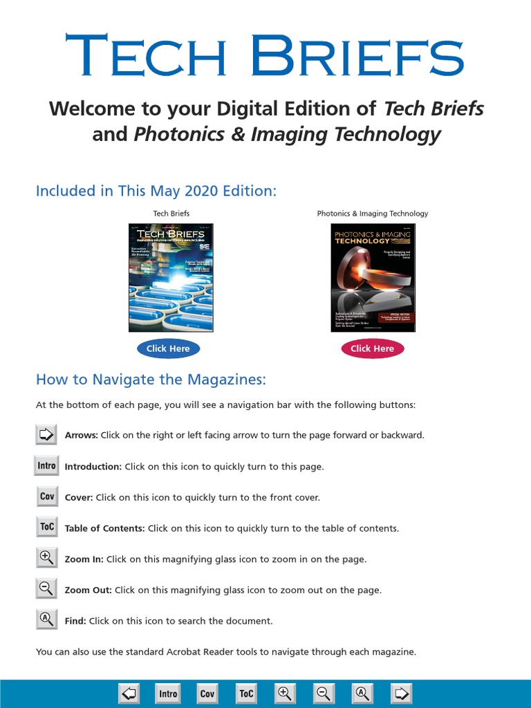 Welcome To Your Digital Edition of Tech Briefs and Photonics & Imaging ...
