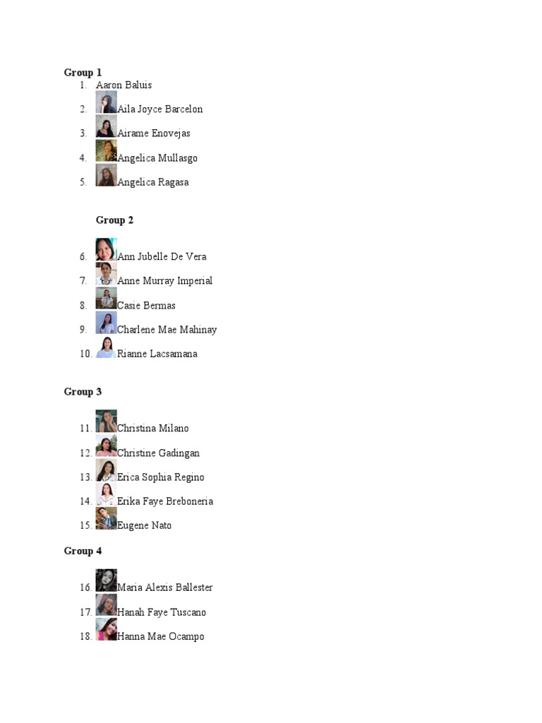 Groupings | PDF | Wellness
