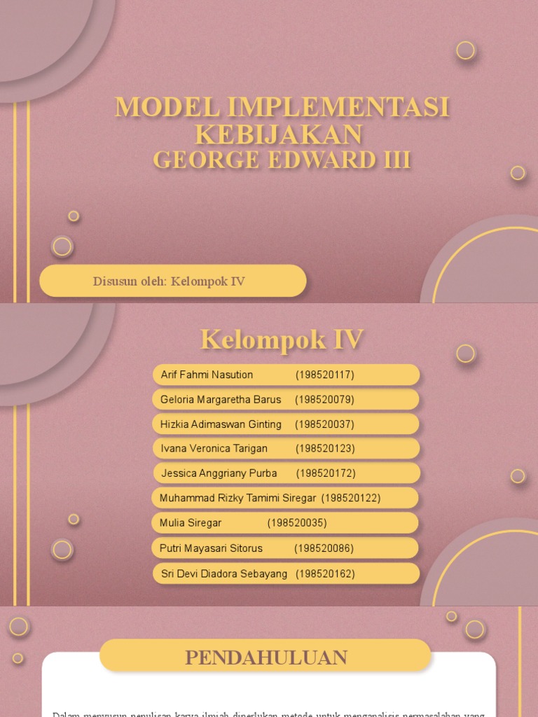 Model Implementasi Kebijakan Edward III | PDF