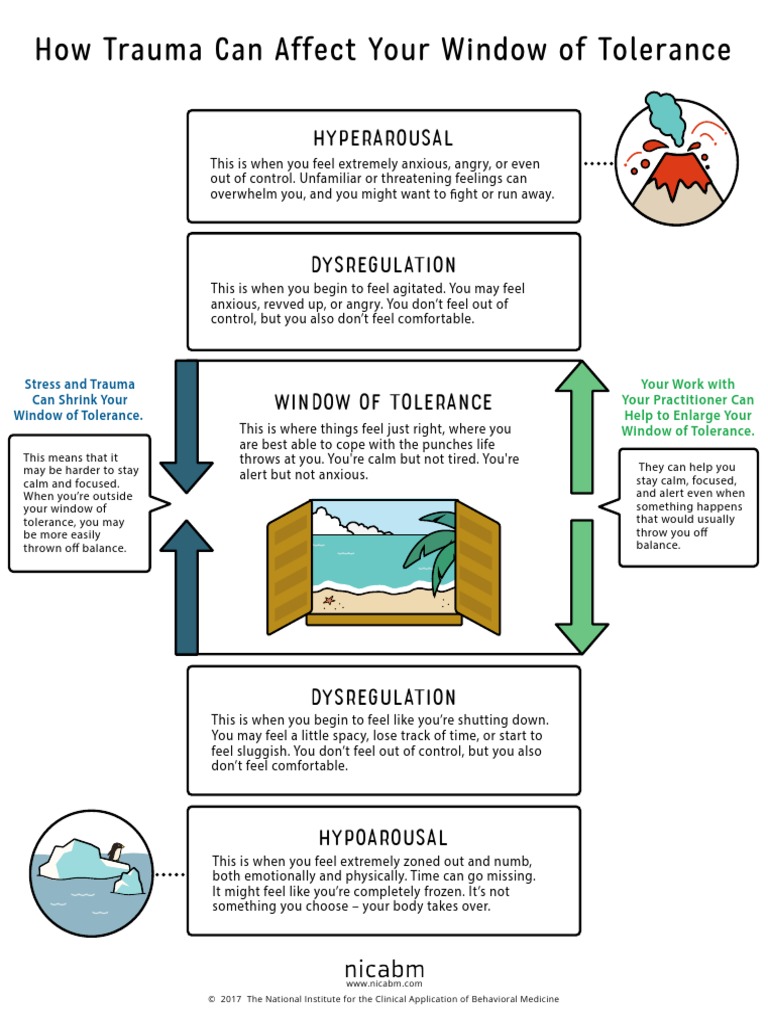 NICABM InfoG Window of Tolerance | PDF | Psychological Trauma ...