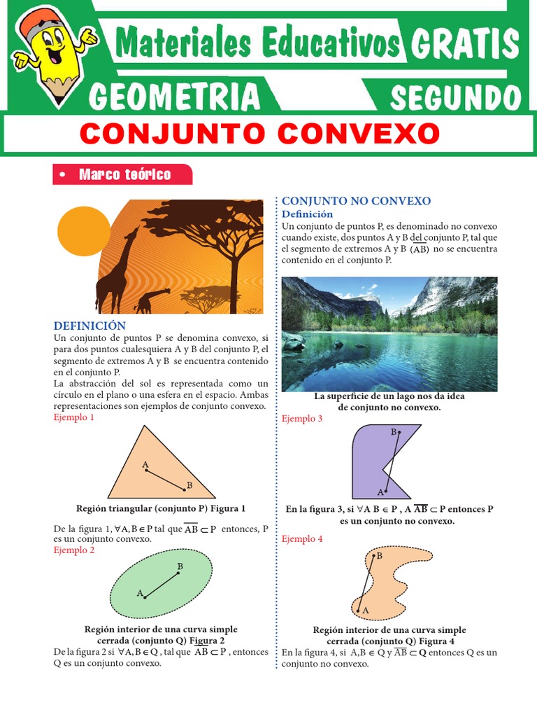 Conjunto Convexo para Segundo Grado de Secundaria | PDF | Conjunto convexo | Curva
