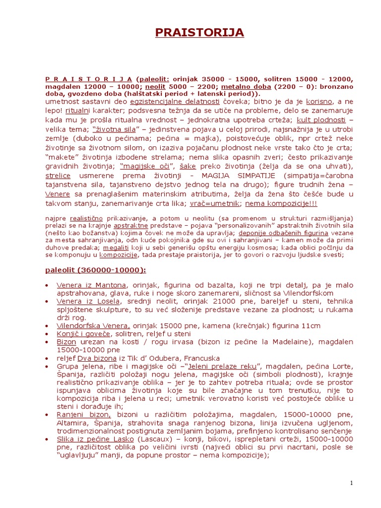 Praistorija | PDF